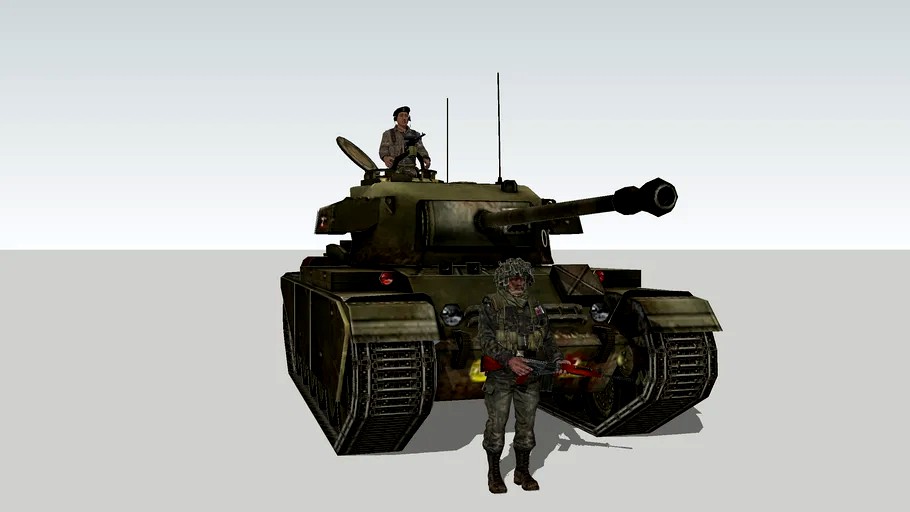 British Armstrong Vickers Centurion Main Battle Tank Set 01 3d model