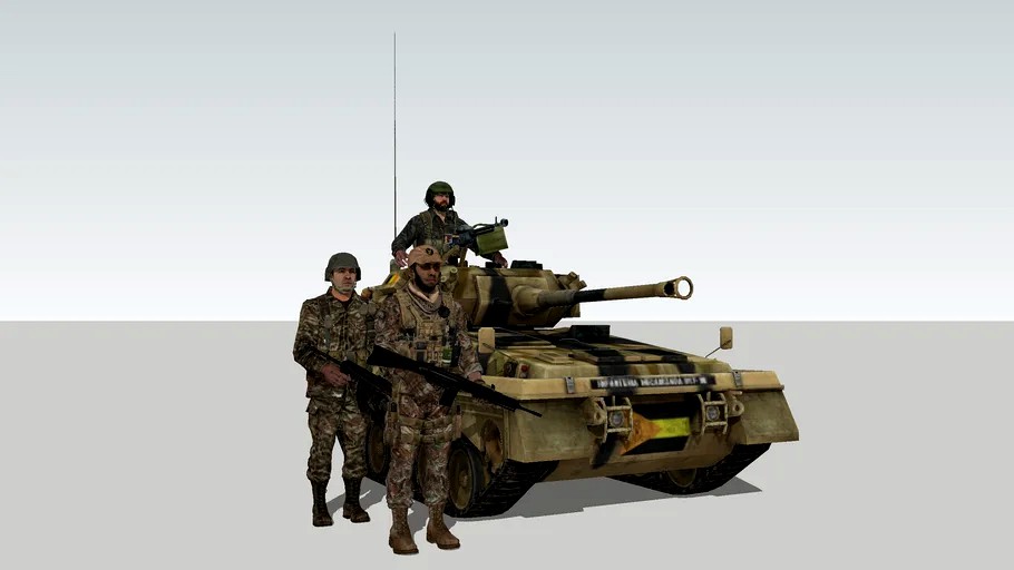 Alvis FV101 Scorpion Puma Light Tank Set 01 3d model