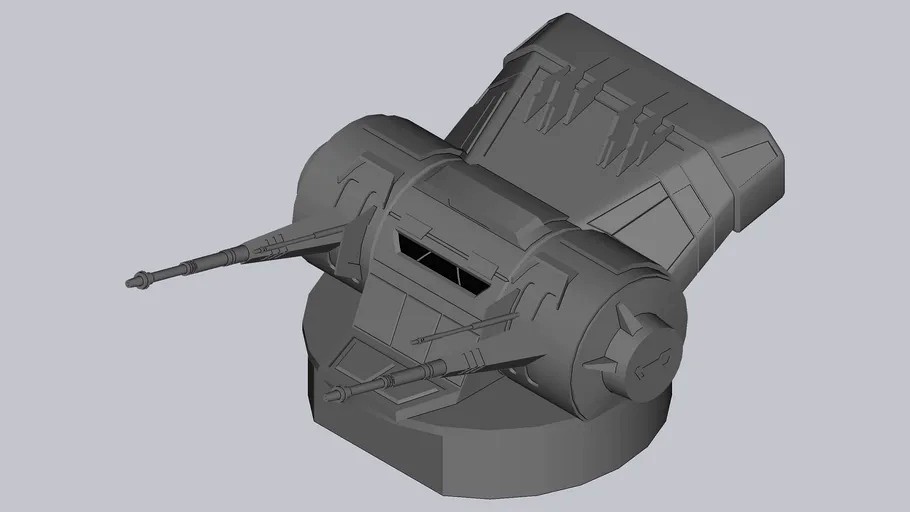 DBY-827 heavy turbolaser turrets (Clone Wars) 3d model