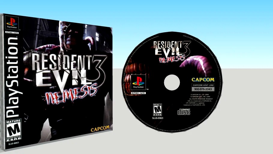 playstation 1 - resident evil 3 nemesis 3d model