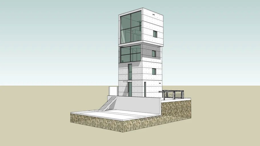 Tadao Ando - 4x4 house 3d model