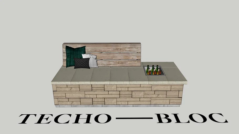 Techo-Bloc - Iconic Bench A 3d model