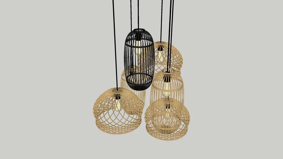 rattan light 3d model