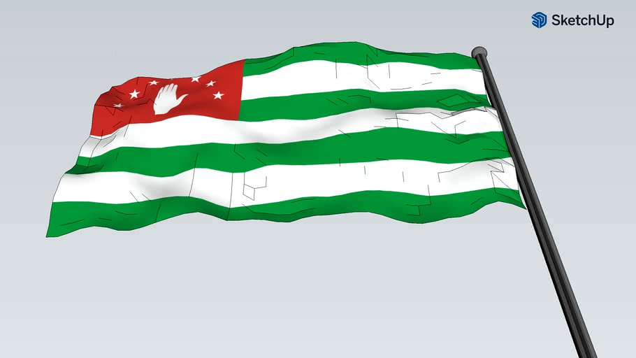 Flag of Padania 3d model