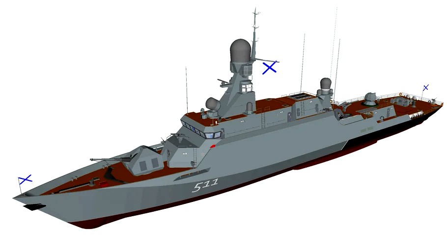 RUSSIAN+NAVY+BUYAN+CLASS++M3+corvette+ 3d model