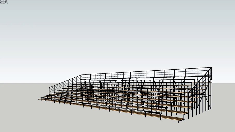 Gradas de madera 3d model