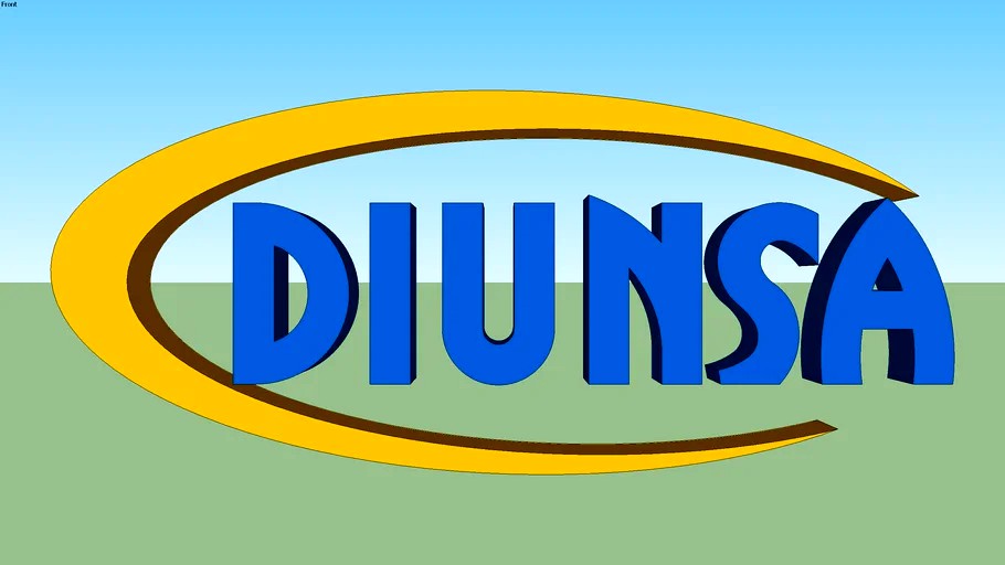 Diunsa logo (2006-2022) 3d model