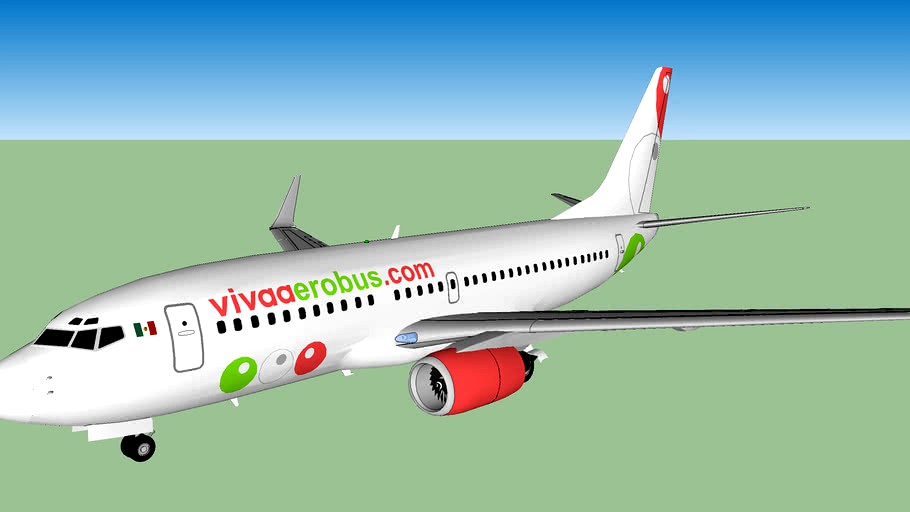 Viva Aerobús Boeing B737 3d model