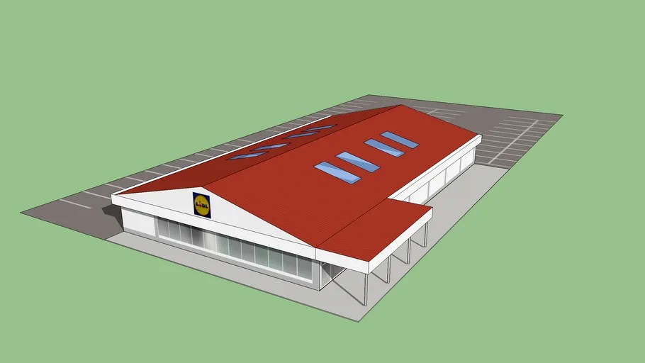 Lidl Supermarket 3d model