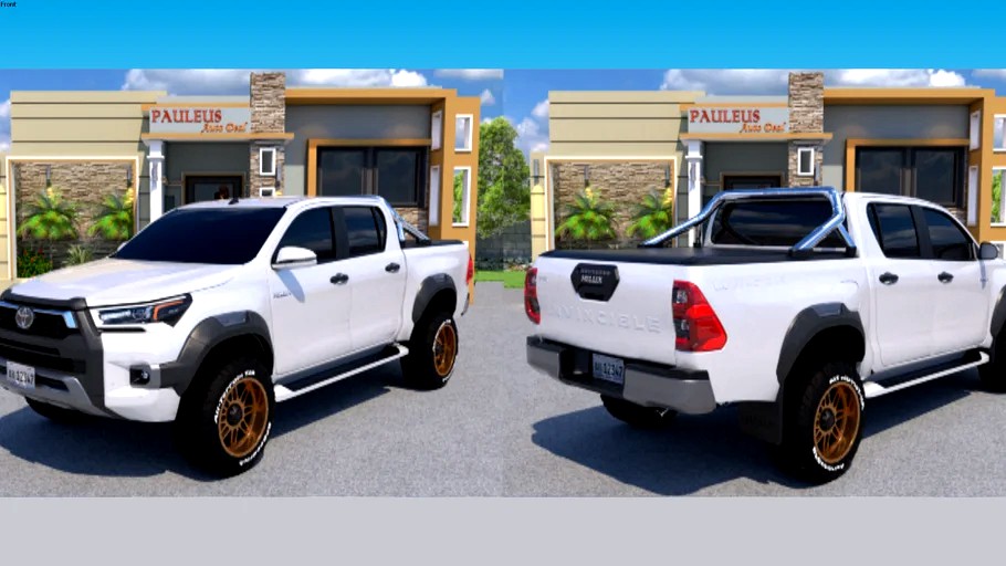 TOYOTA HILUX INVINCIBLE CARBON PACK LIFTED 3d model