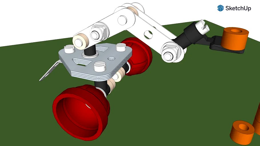 Mobile Robotic Arm Meccano 3d model