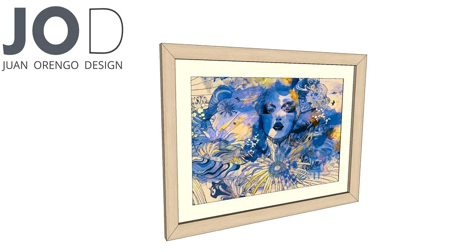 CUADRO AZUL 3d model