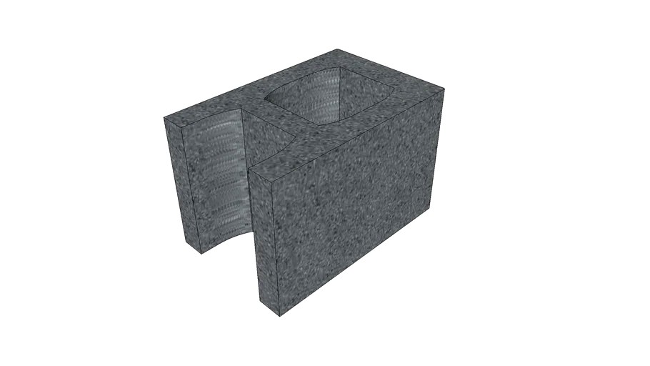 8x12x8 Concrete Block 3d model