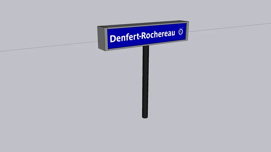 Panneau Denfert Rochereau RER 3d model