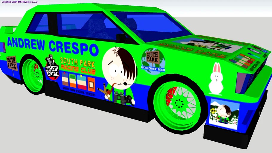 South Park Racing Club Andrew Crespo Car 3d model