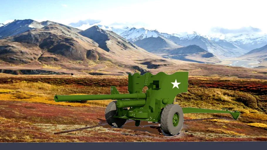 US M1- 57MM WW2 ANTI TANK 3d model