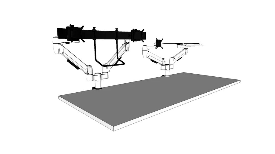 Monitor Duo Arms full set A modified by Pooh 3d model