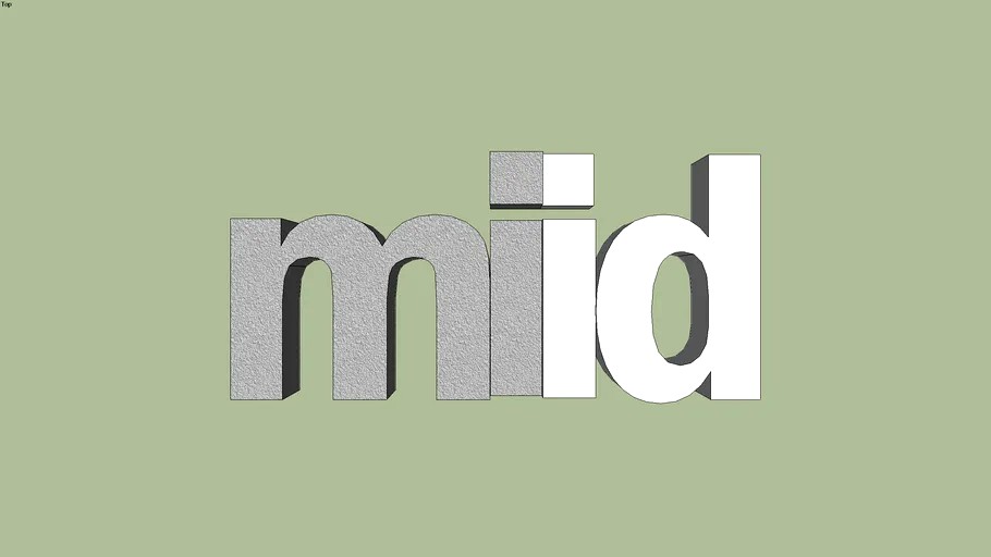 MIID Logo 3d model