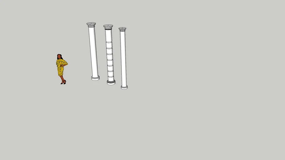 circular columns 3d model
