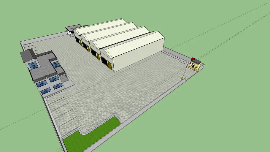 Desain Pabrik Jagung v2 3d model