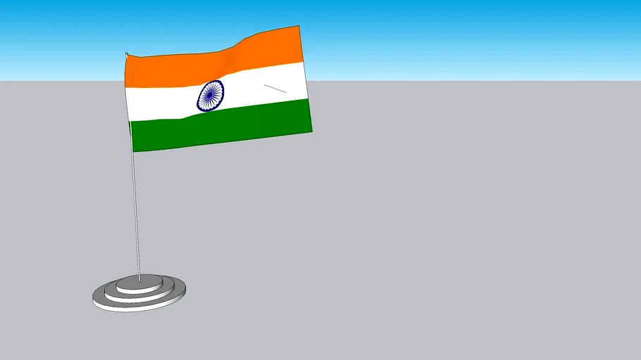 Indian flag 3d model