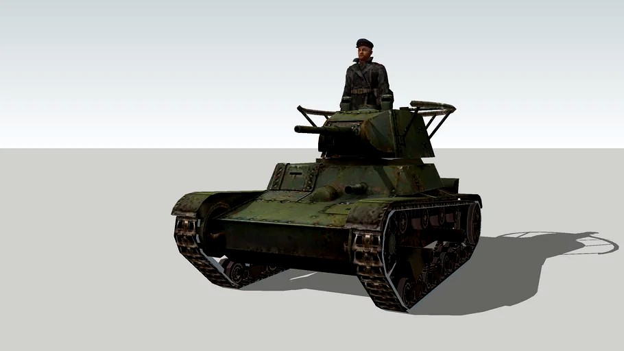 WW2 Soviet T-26 Cavalry Light Tank Set 01 3d model
