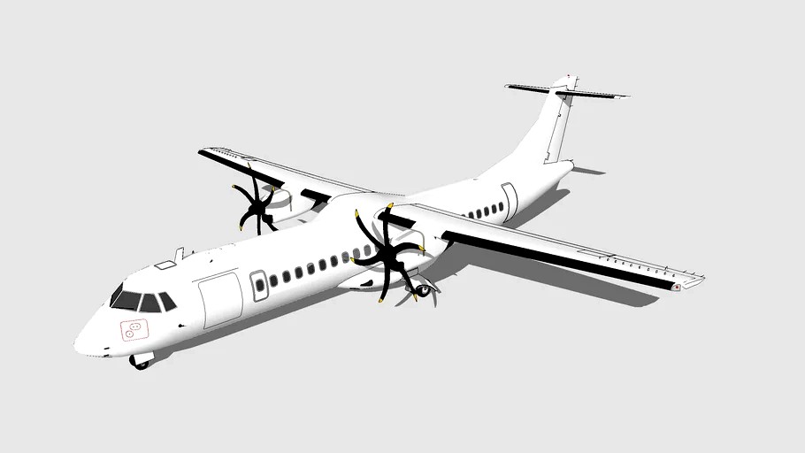 ATR 72-600 Template 3d model