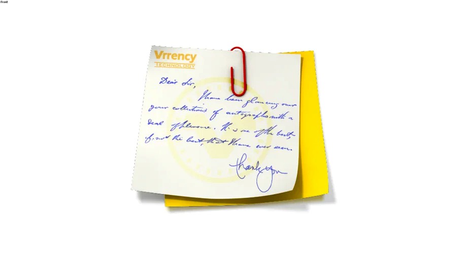 VStamp Promises, Dialogue Notes and Talks Mobile App App Icon] 3d model