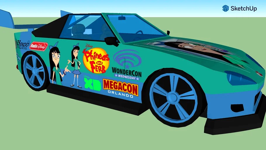 Phineas And Ferb Stacy Hirano Car 3d model