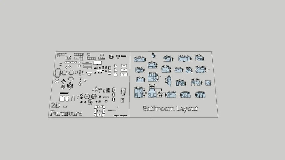 2D Cad Blocks 3d model