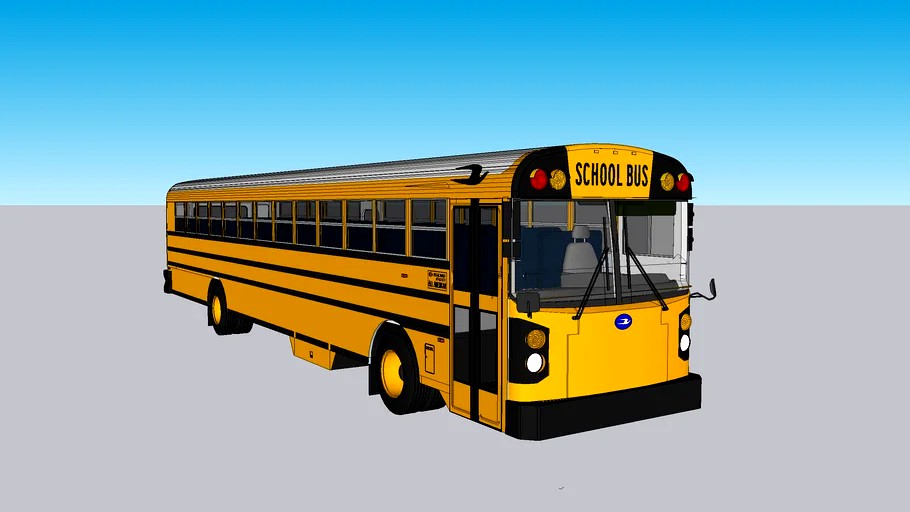 2019 Blue Bird All American T3RE (school bus) 3d model