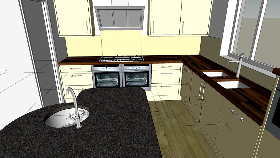 SketchUp Kitchen Example 3d model