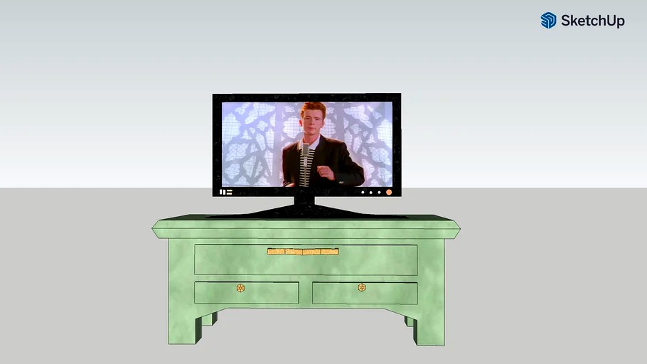 TV (Rick Astley) 3d model