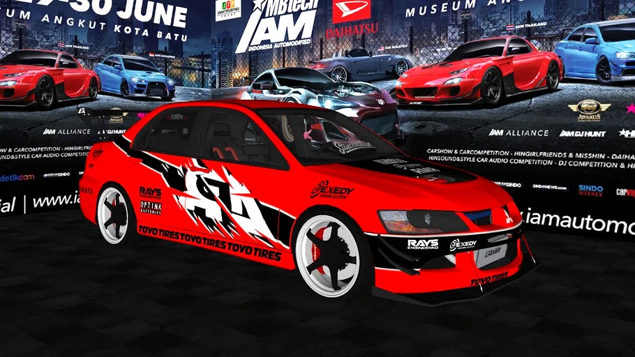 Modifikasi Mitsubishi Lancer Evolution IX 2004 Decals Fast and Furious ...