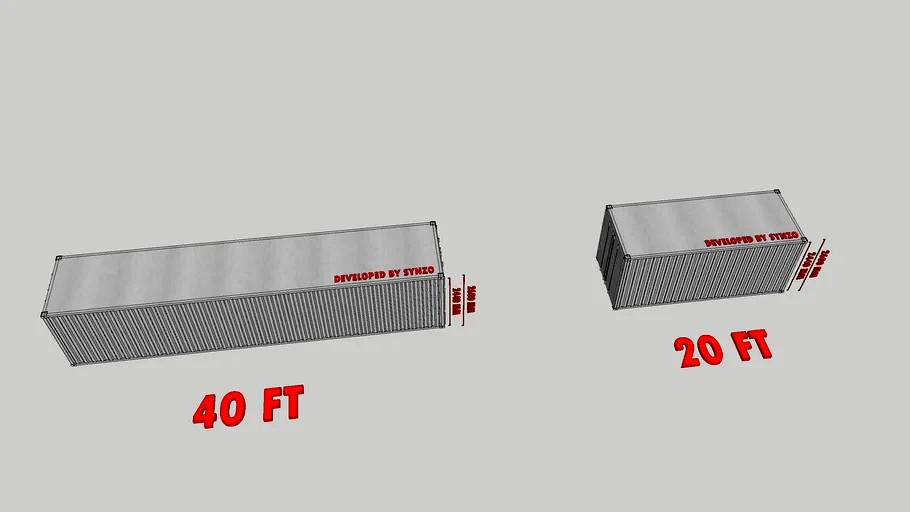 CONTAINER 20ft &40 ft 3d model
