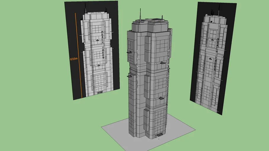 Dredd - Mega Block Peach Trees 3d model