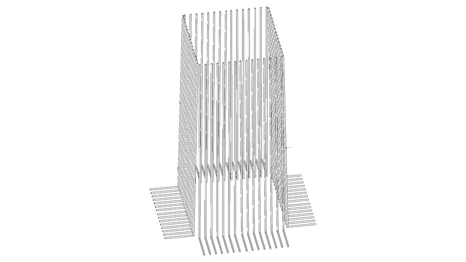 Battered Column Rebar 3d model