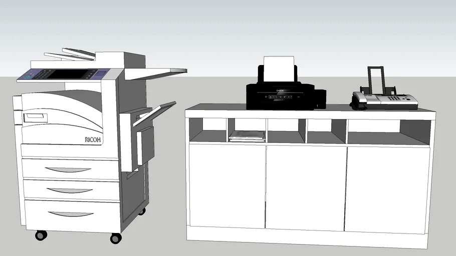 PRINTER+FAX+PHOTOCOPY MACHINE 3d model