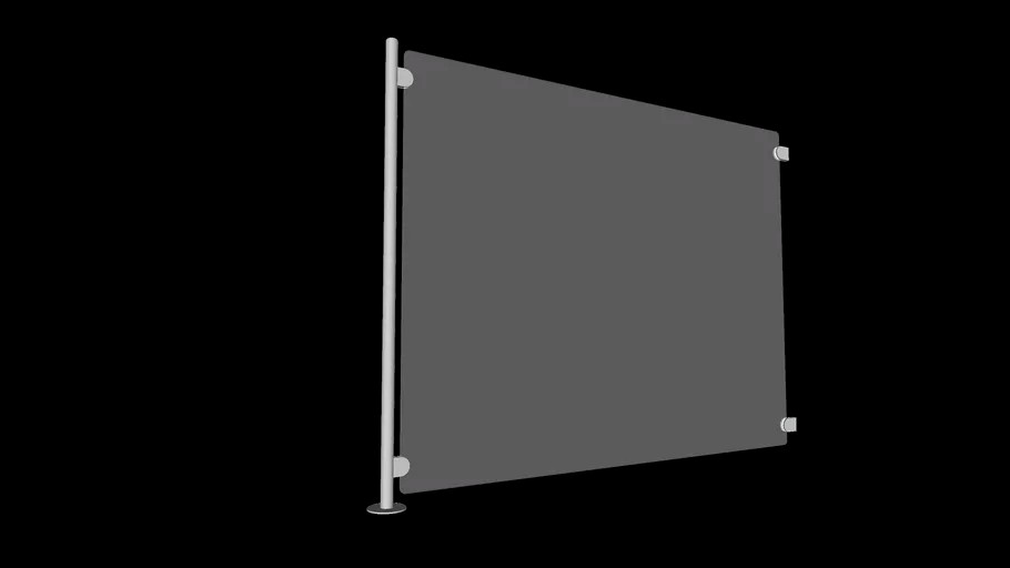 Railing - Glass Panel 3d model