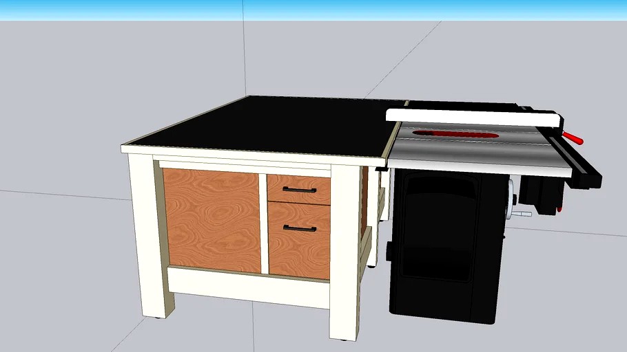 Outfeed Table Sawstop 36 PCS 3d model