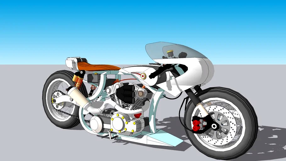 Motorcycle Modern Cafe Racers 3d model