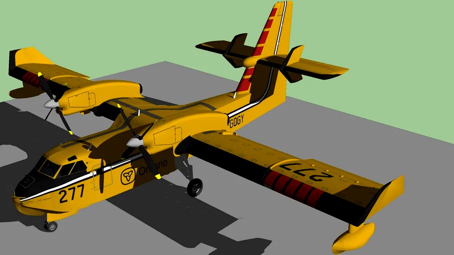 Water Bomber, Bombardier Canadair 415 3d model