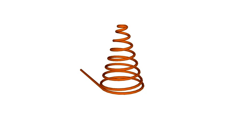 Mini conical spring 3d model
