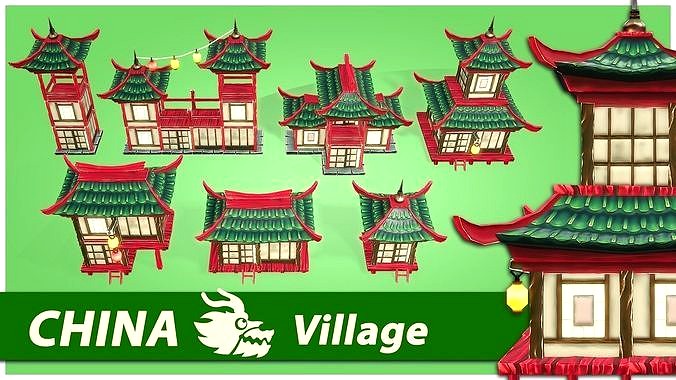 China RTS Fantasy Buildings 3d model