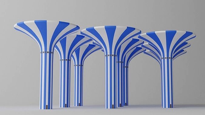 Kuwait Water Tower Landmark 3d model