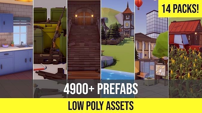 Low Poly Asset Bundle 3d model