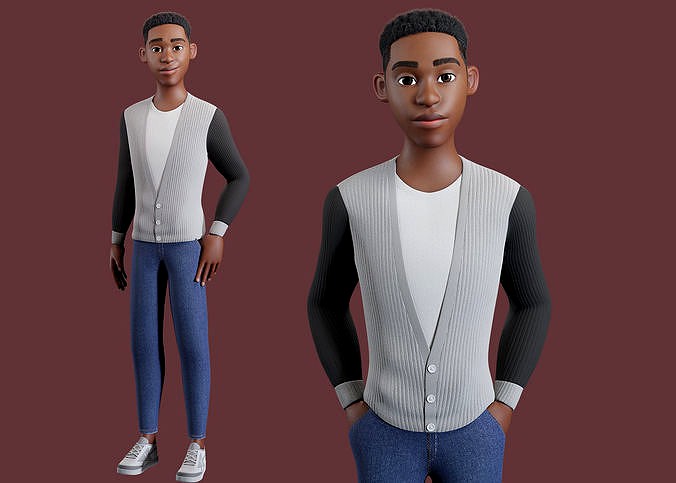 Stylized Boy Rigged 3d model