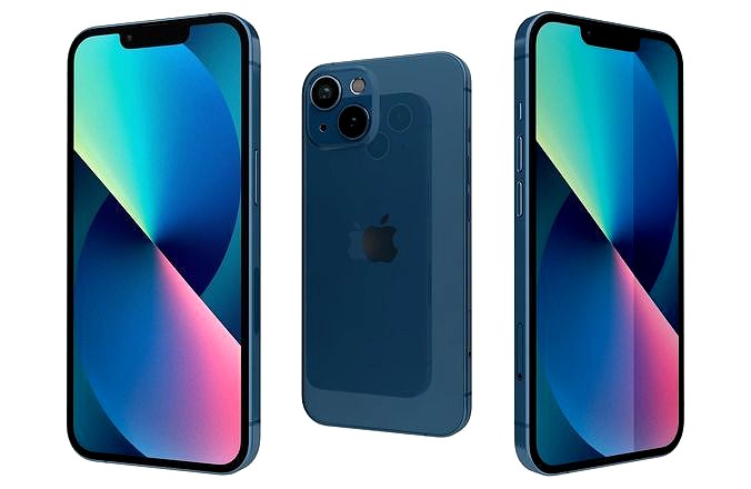 Apple iPhone 13 Blue 3d model