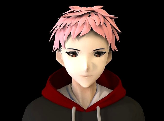 game ready Low Poly Anime Character 2 3d model