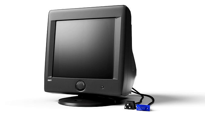 Old Computer CRT Monitor 3d model